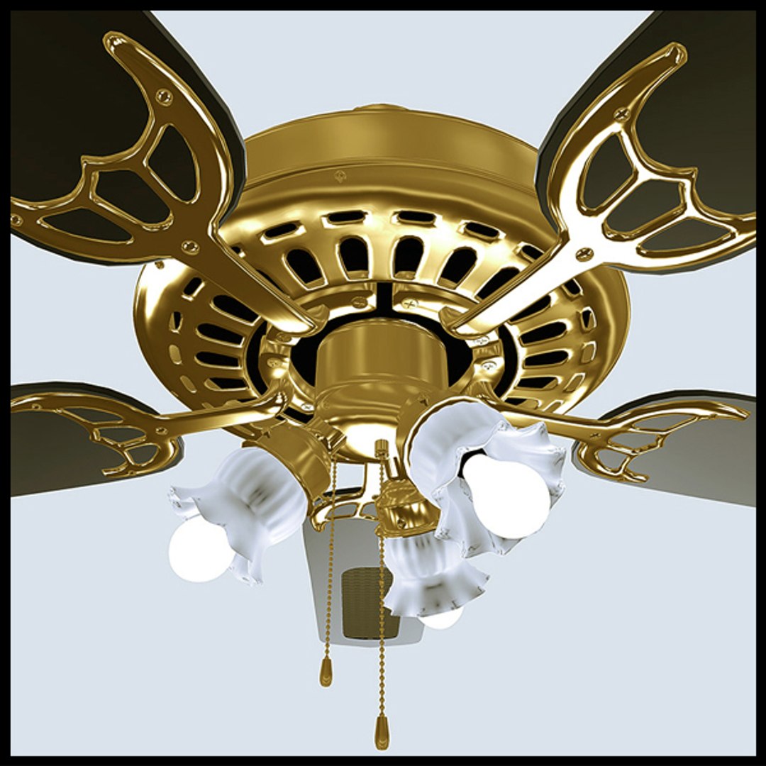decorative fan 3d obj