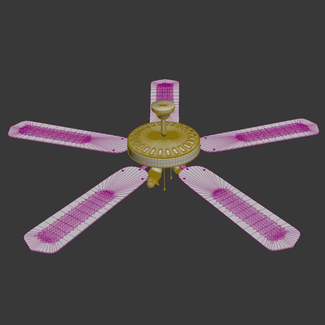 decorative fan 3d obj