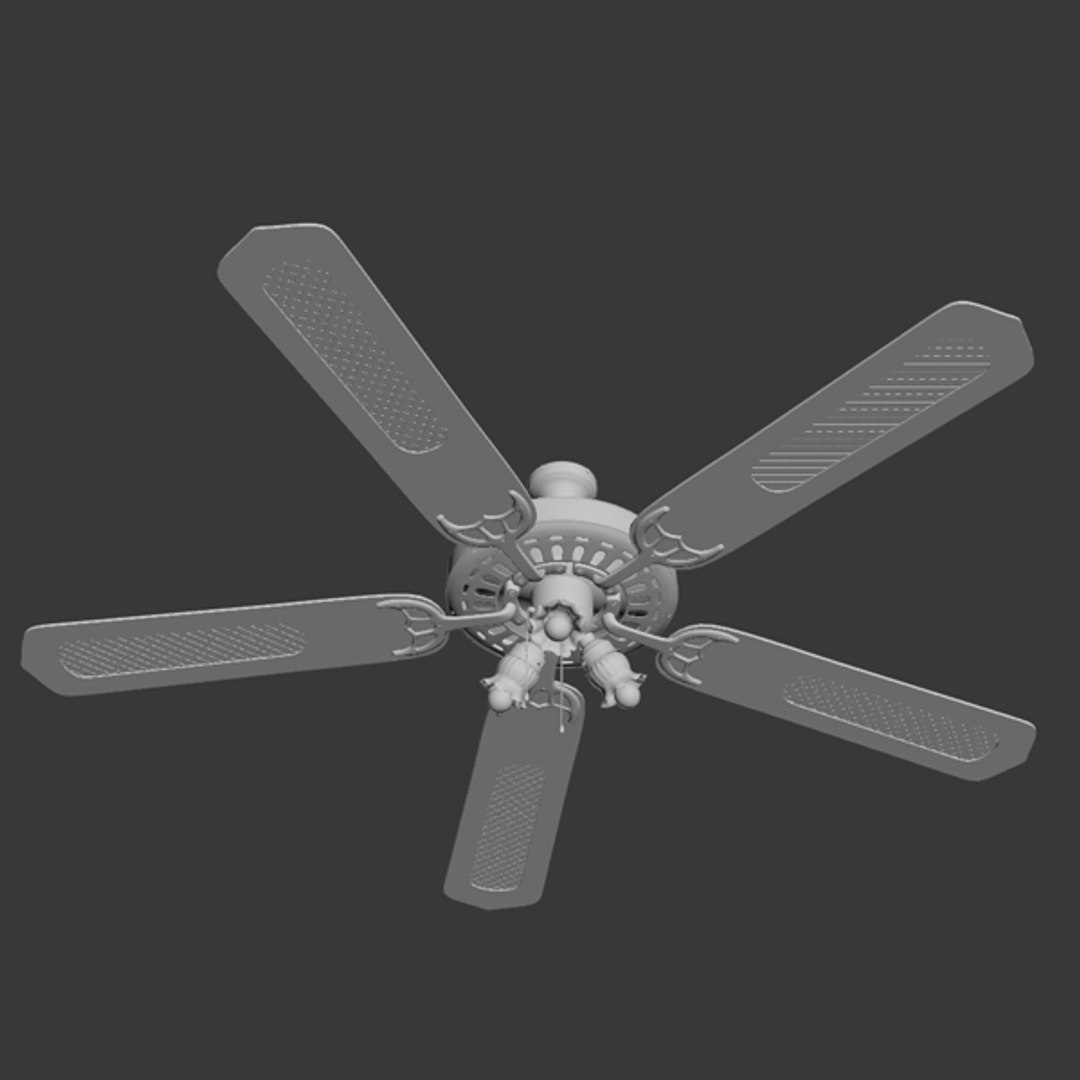 decorative fan 3d obj