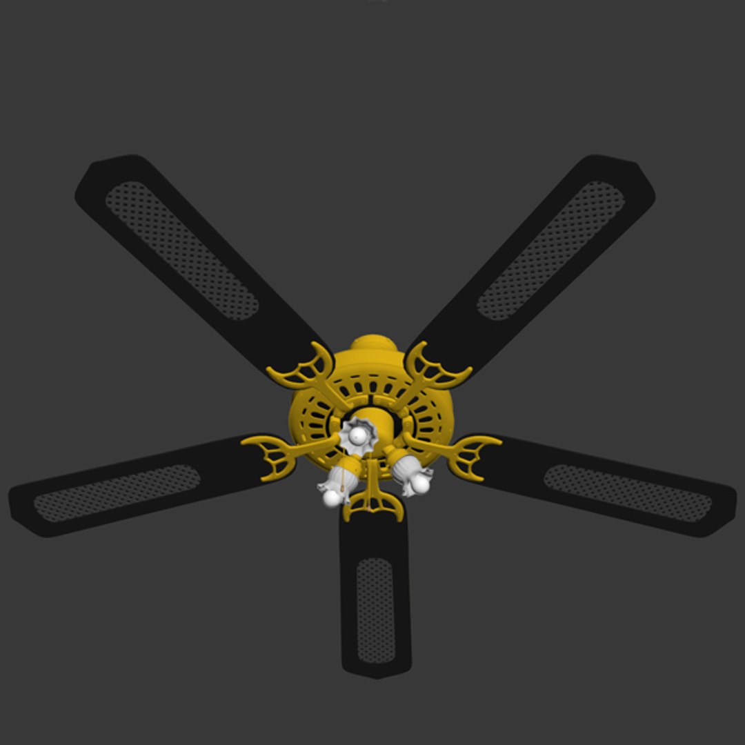decorative fan 3d obj