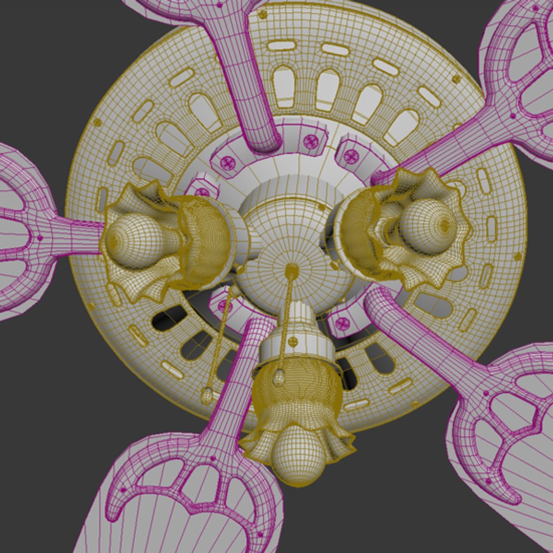 decorative fan 3d obj