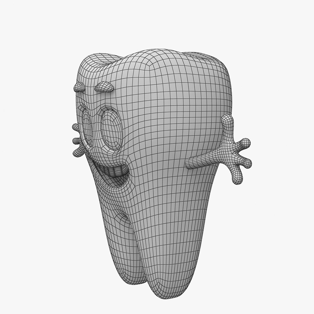 Cartoon Tooth 3D Model - TurboSquid 1468927