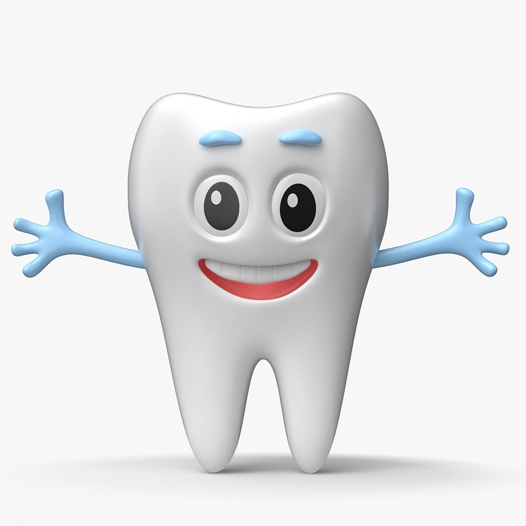 Cartoon Tooth 3D Model - TurboSquid 1468927