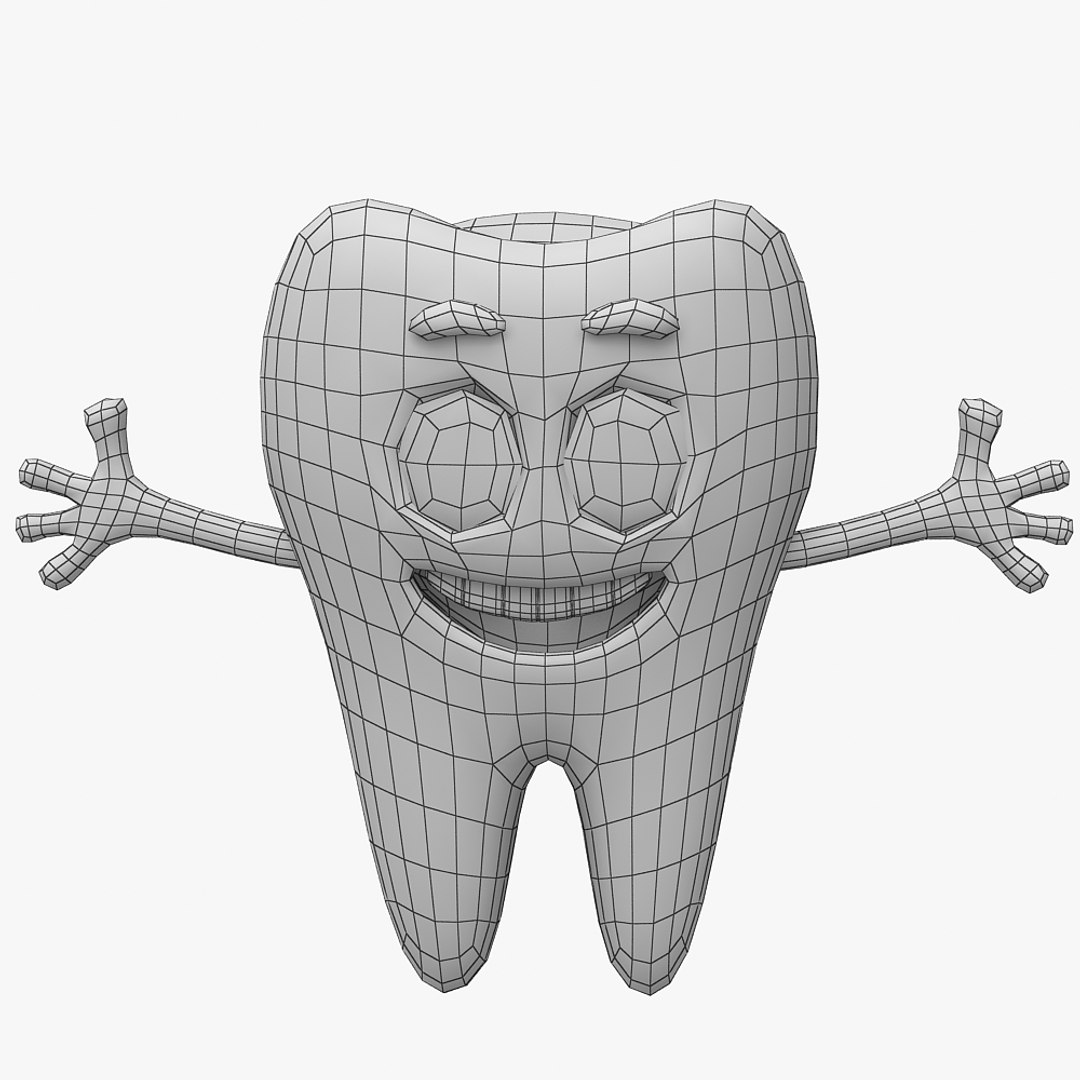 Cartoon Tooth 3D Model - TurboSquid 1468927