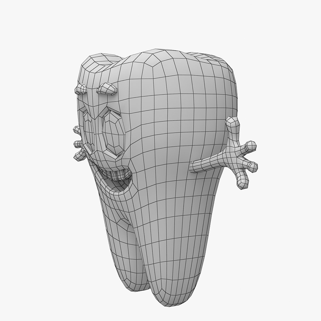 Cartoon Tooth 3D Model - TurboSquid 1468927