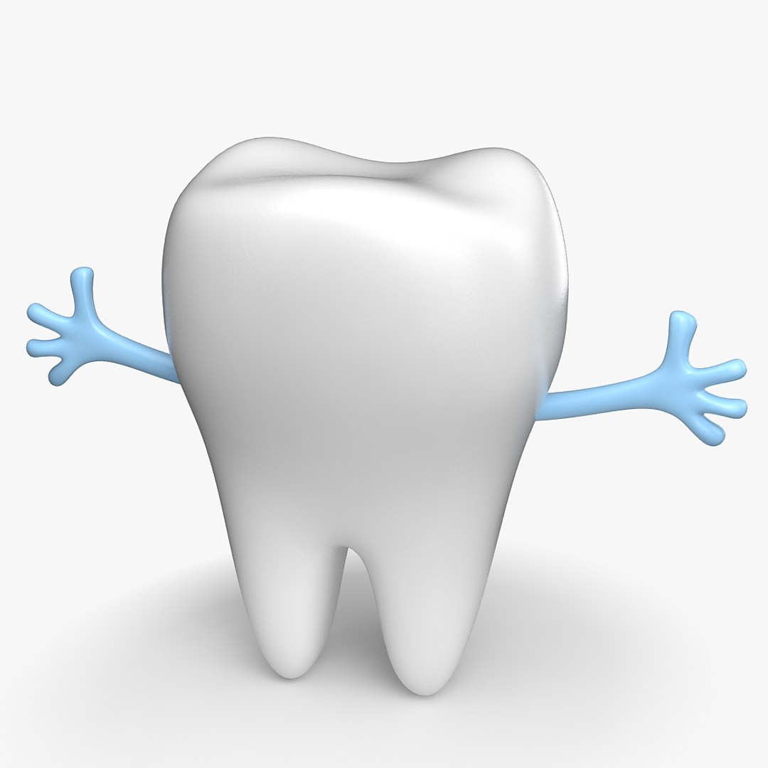 Cartoon Tooth 3D Model - TurboSquid 1468927