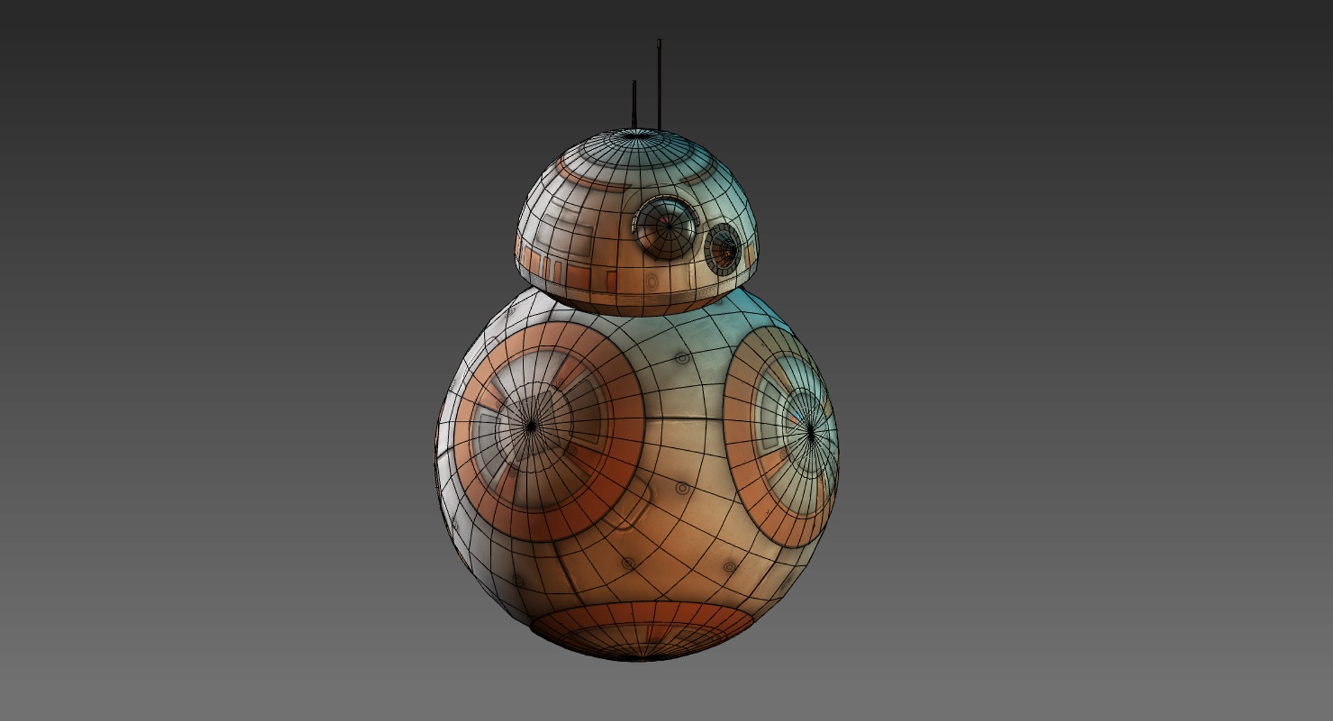 bb8 new droid 3d max