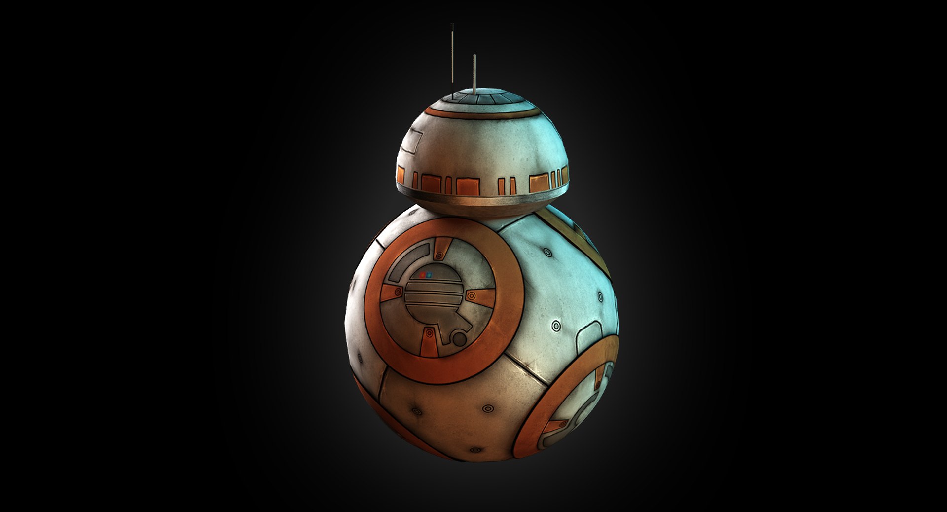 bb8 new droid 3d max