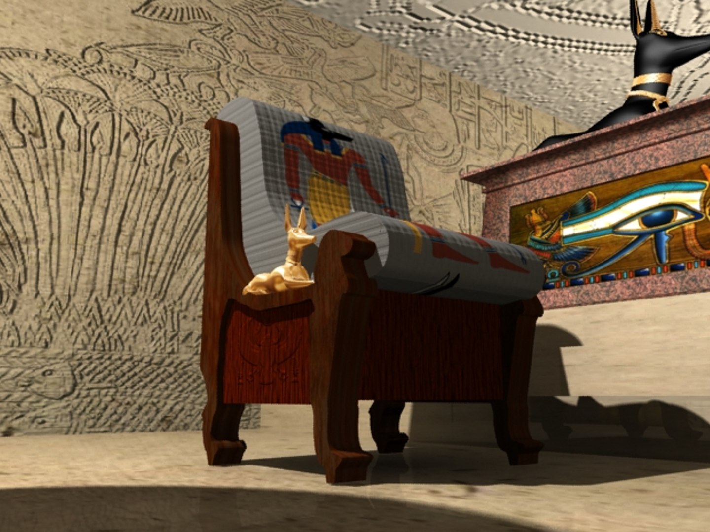 3d Ancient Egyptian Scene Temple