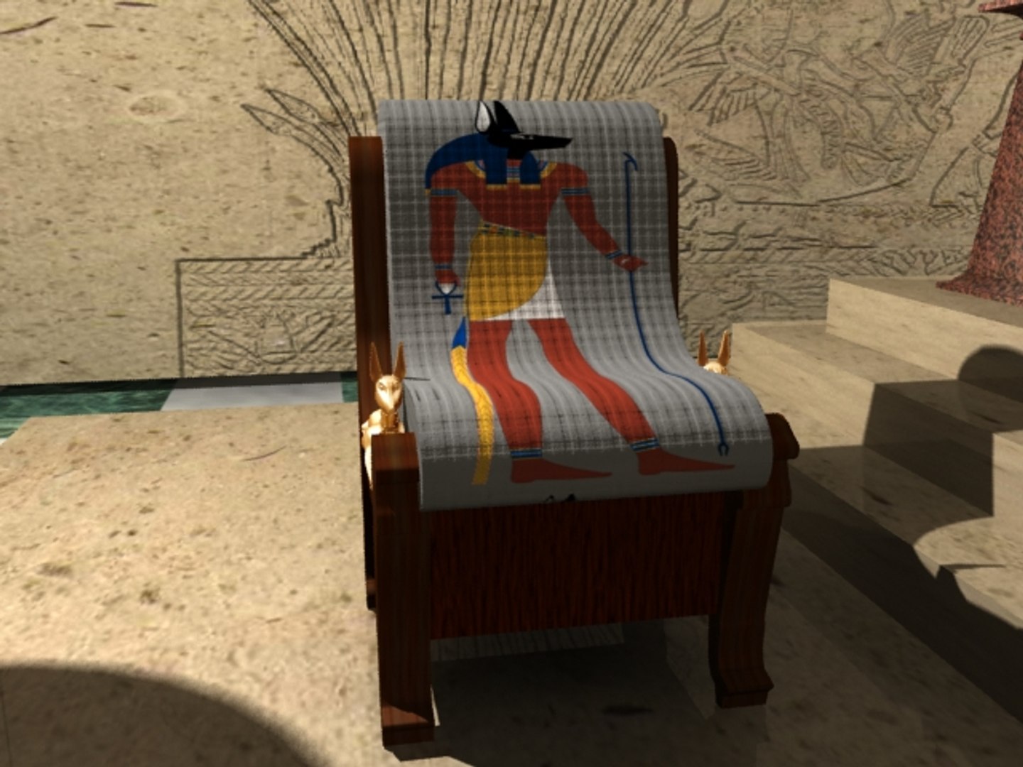 3d Ancient Egyptian Scene Temple