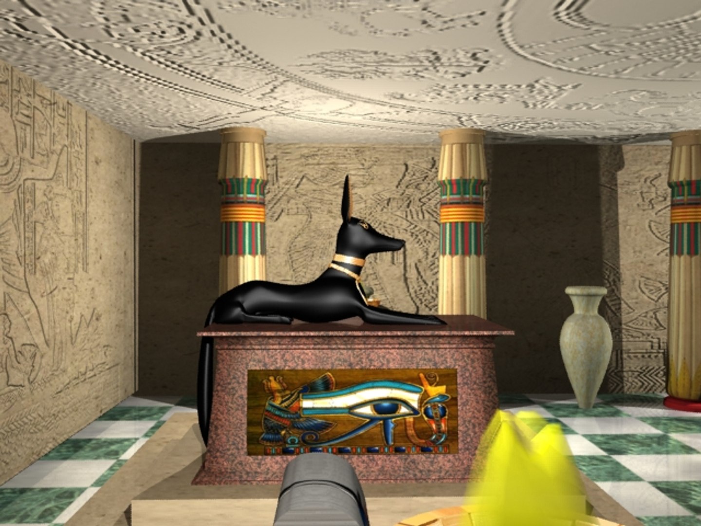 3d Ancient Egyptian Scene Temple