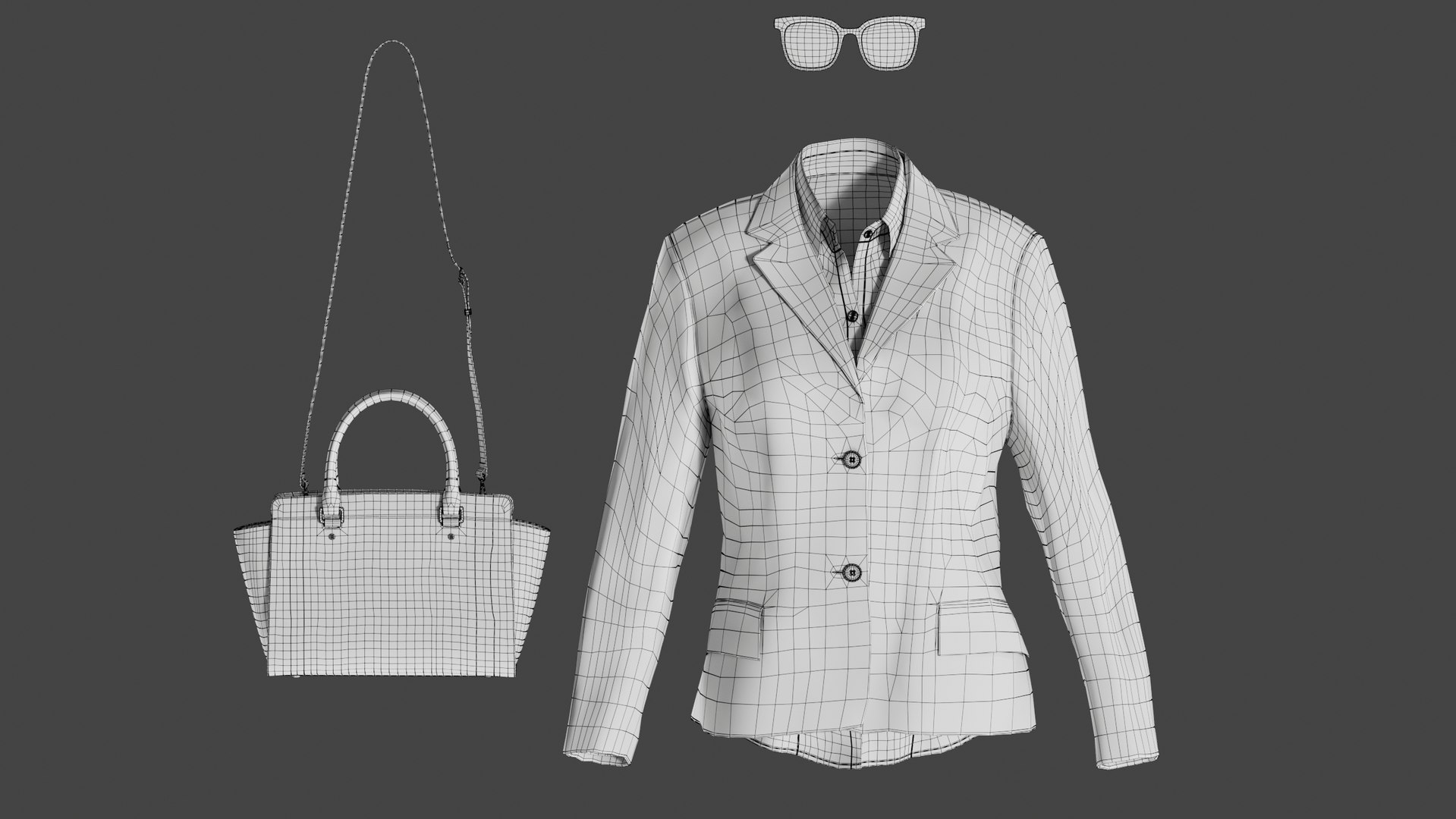 3D Mesh Women S Blazer Model - TurboSquid 1615611