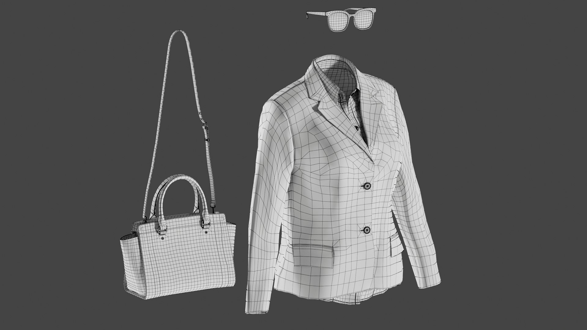 3D Mesh Women S Blazer Model - TurboSquid 1615611