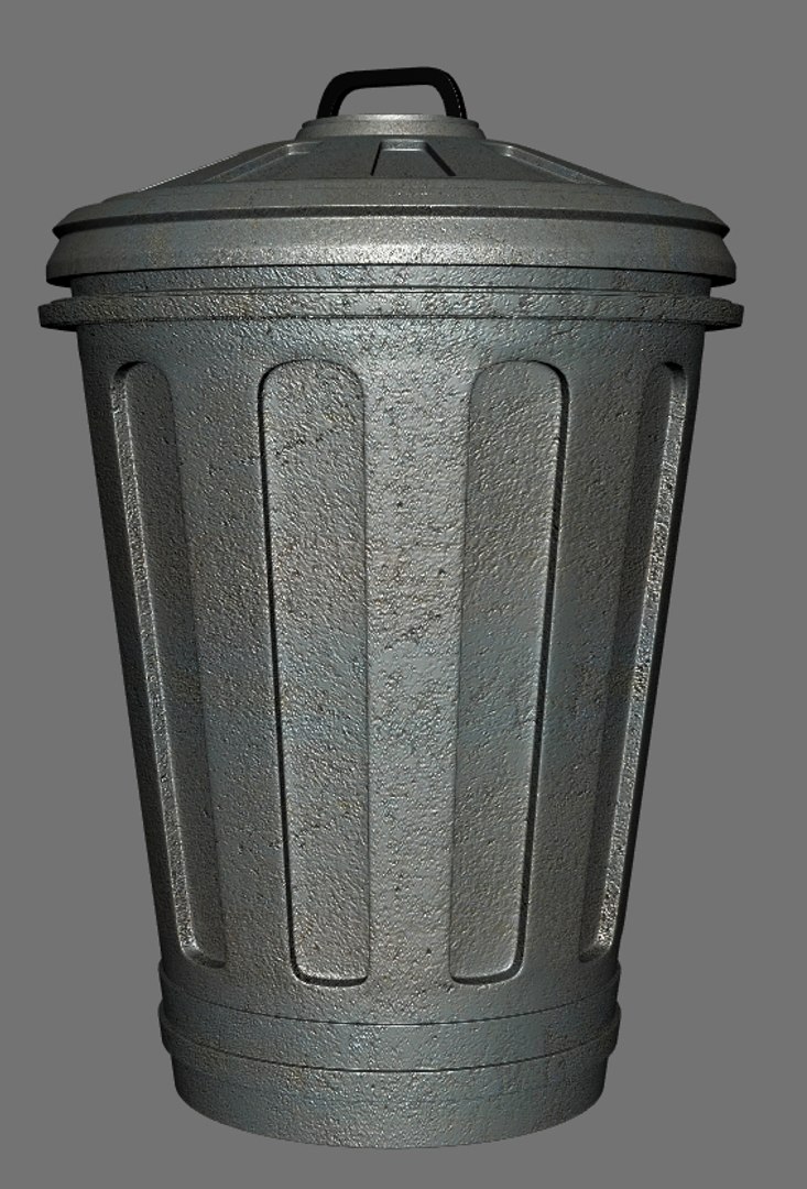 3d Model Bin Trash Ash