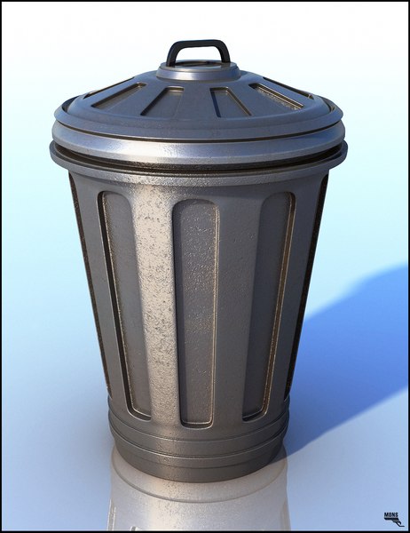 3d model of street bin