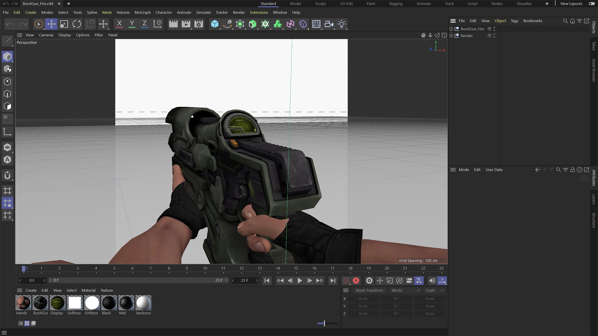 3D Burst Gun Model - TurboSquid 1885262
