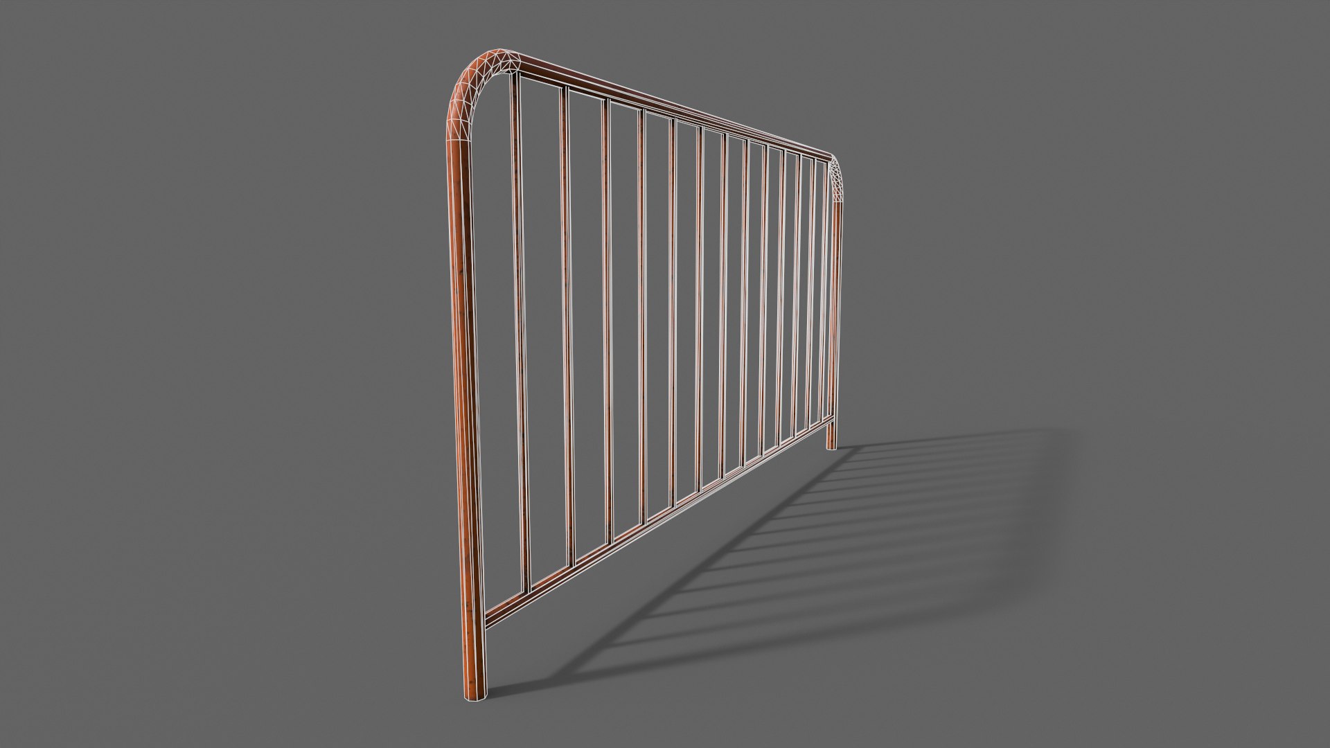 3D PBR Pedestrian Guard Rail Orange V1 - TurboSquid 1866213
