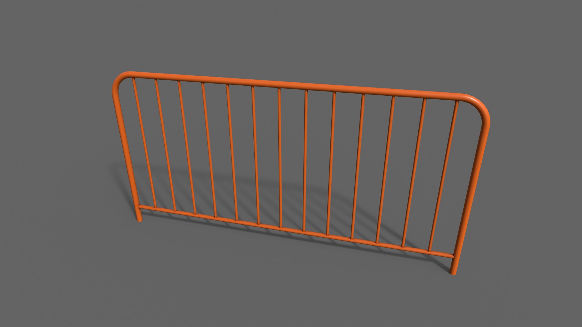 3D PBR Pedestrian Guard Rail Orange V1 - TurboSquid 1866213
