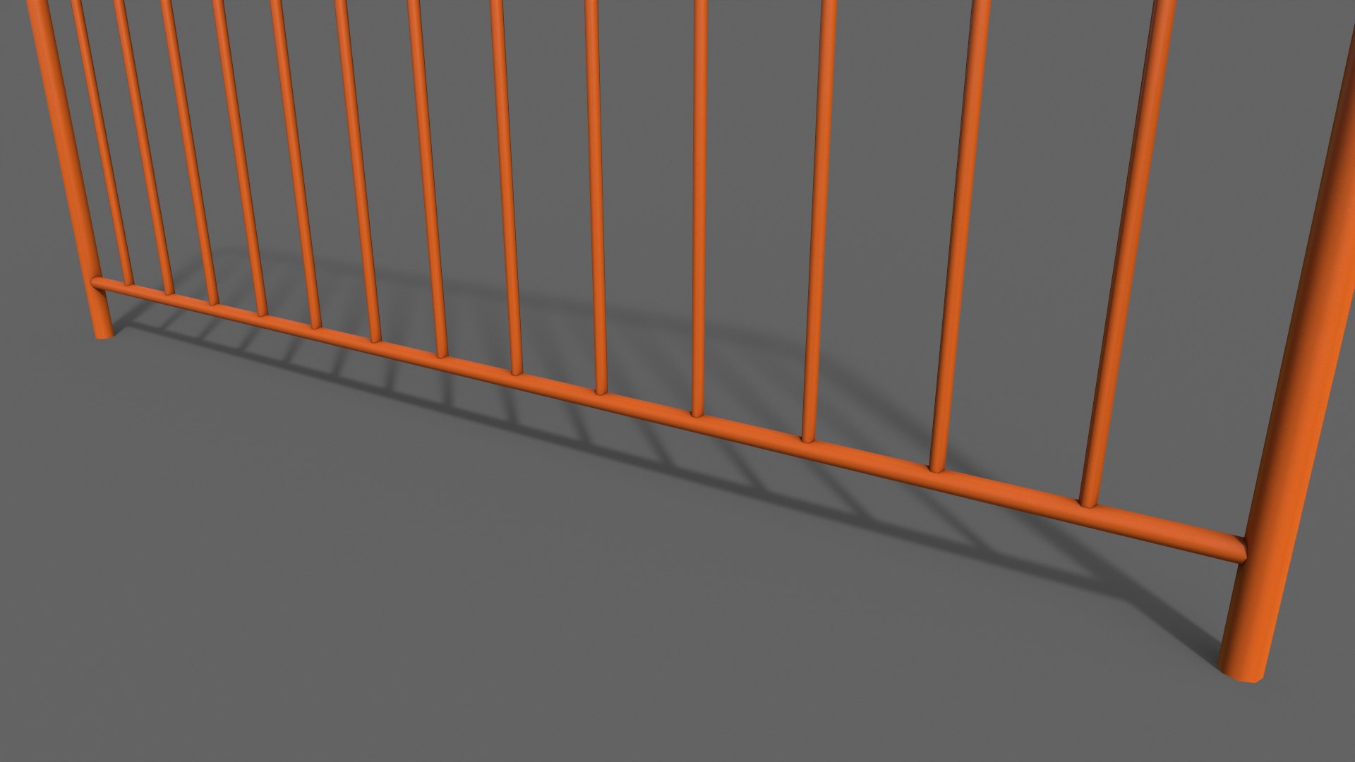 3D PBR Pedestrian Guard Rail Orange V1 - TurboSquid 1866213