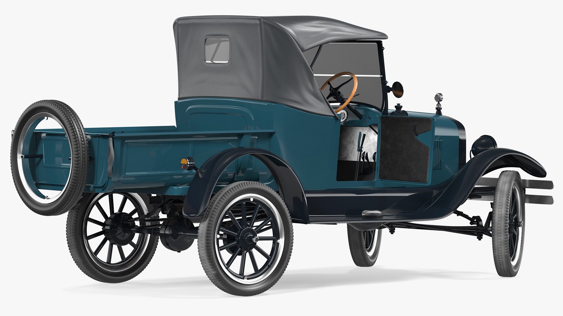 T roadster pickup rigged 3D model - TurboSquid 1550787