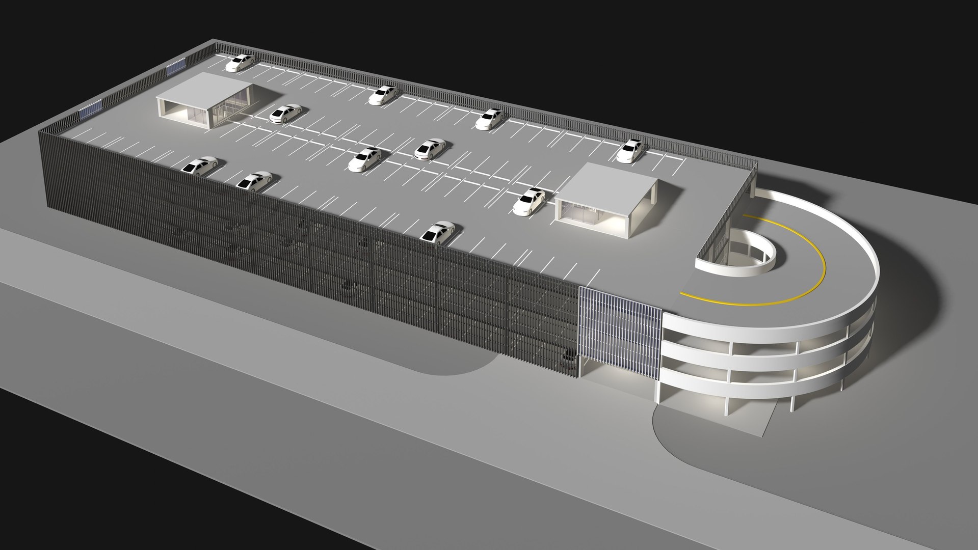 3D Model Parking Garage Building 25-21 - TurboSquid 2401159