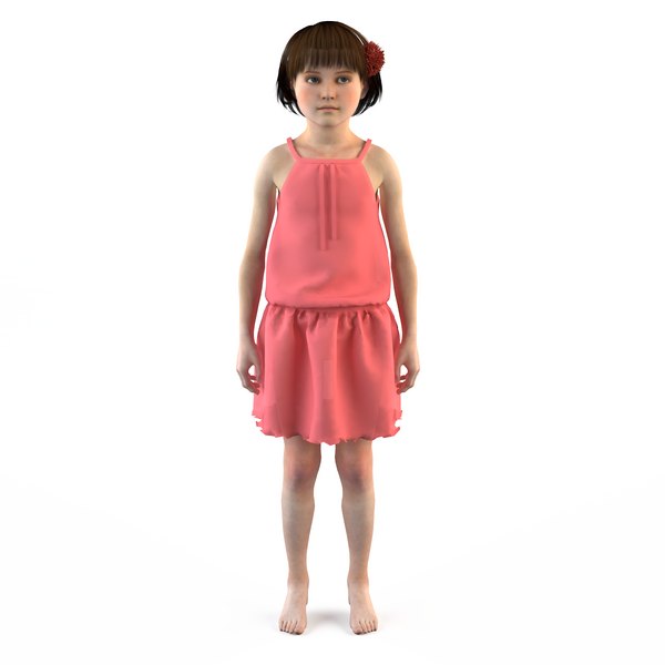 fashion child dressed 3d model