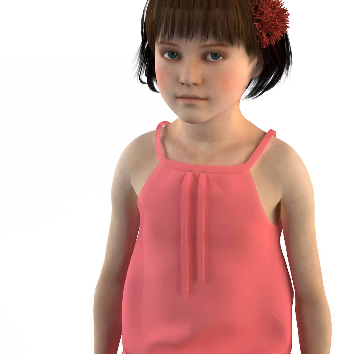 fashion child dressed 3d model