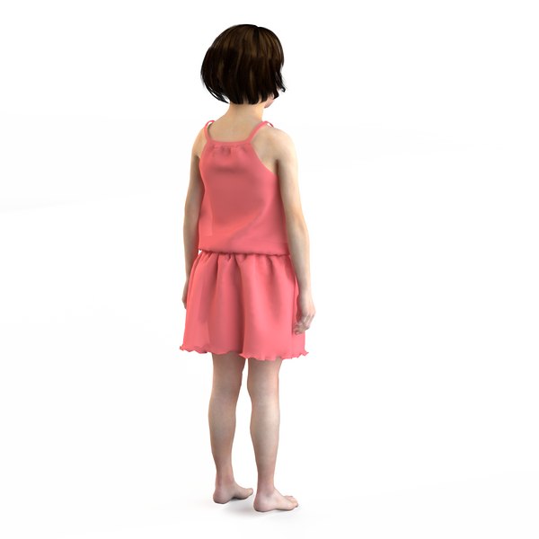 fashion child dressed 3d model