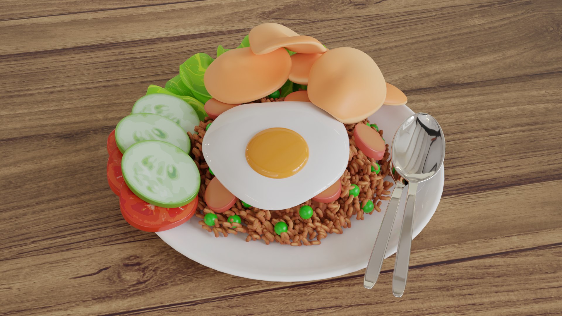 Fried Rice Nasi Goreng 001 3D - TurboSquid 2172218