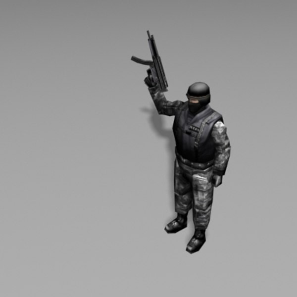 swat human people 3d model