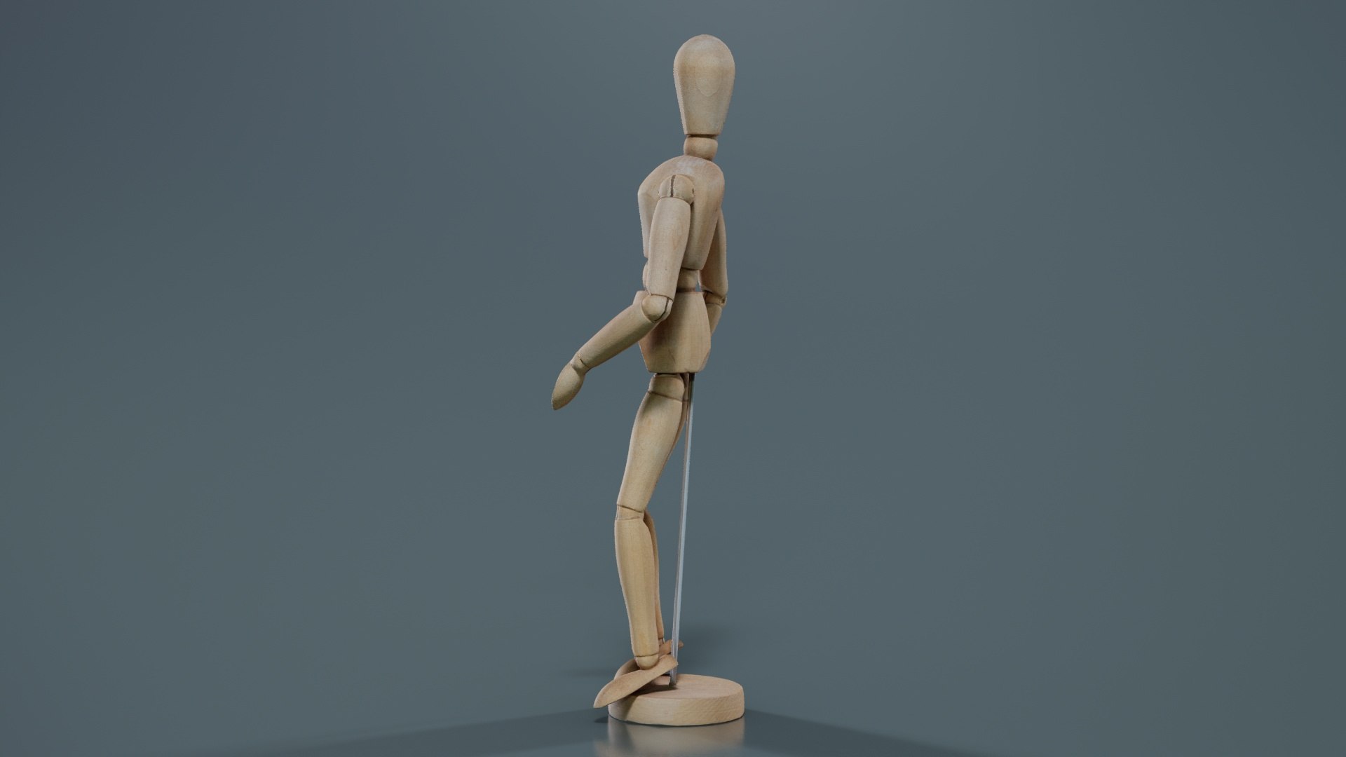 3D Model Wooden Mannequin Pose 08 Remastered - TurboSquid 2363582