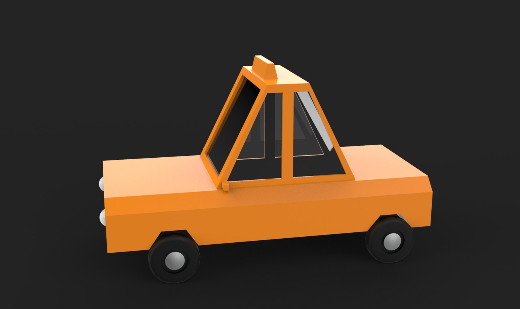 Taxi Low Poly Low-poly 3D Model 3D Model - TurboSquid 2335184