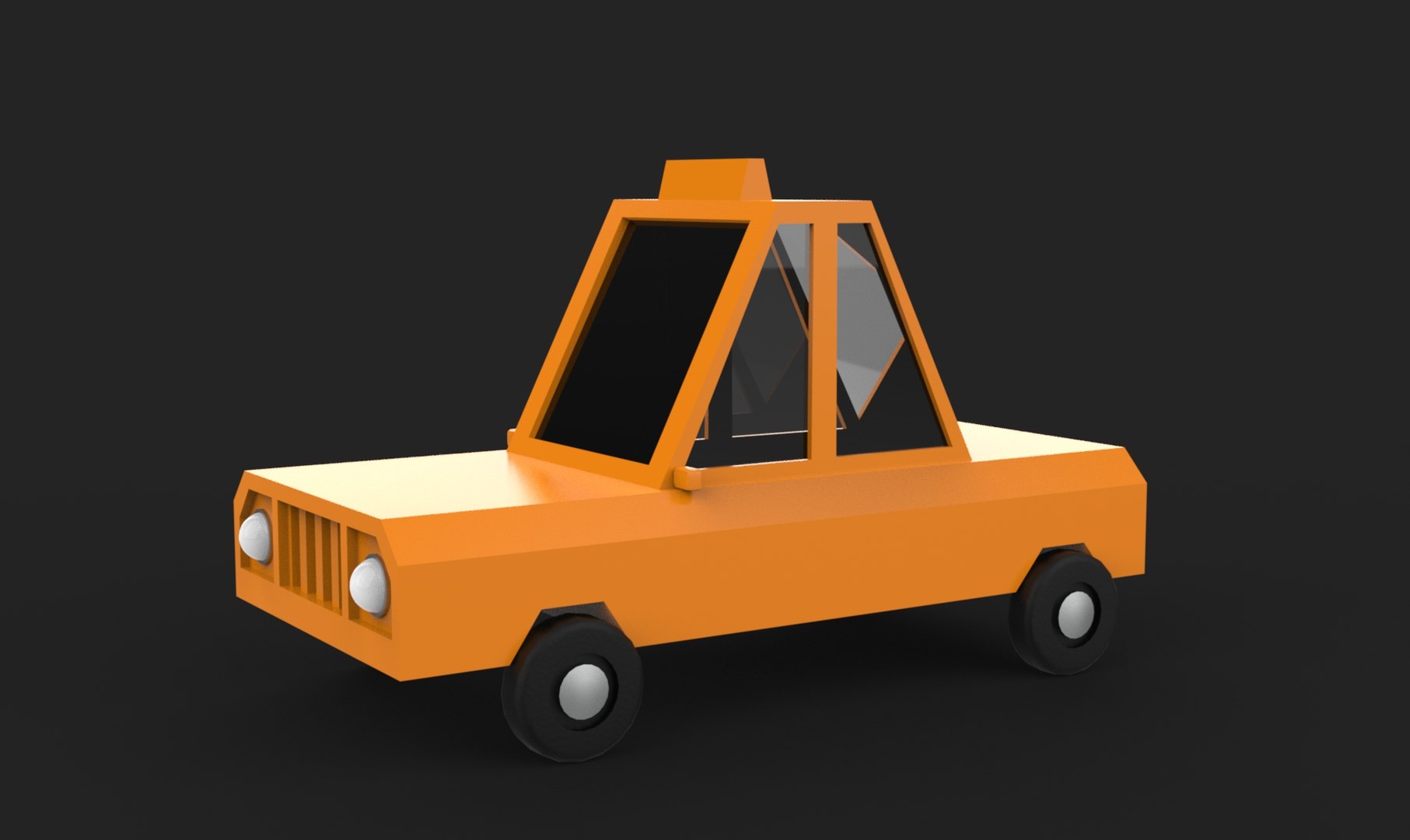 Taxi Low Poly Low-poly 3D Model 3D Model - TurboSquid 2335184