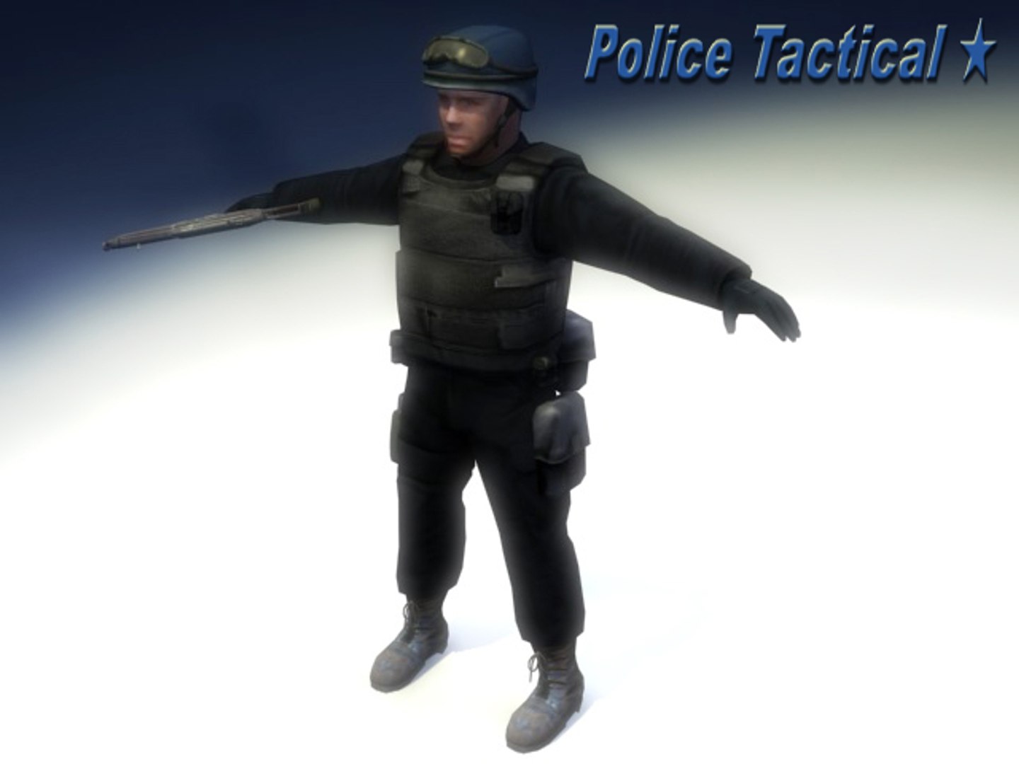 police swat team hummer 3d max