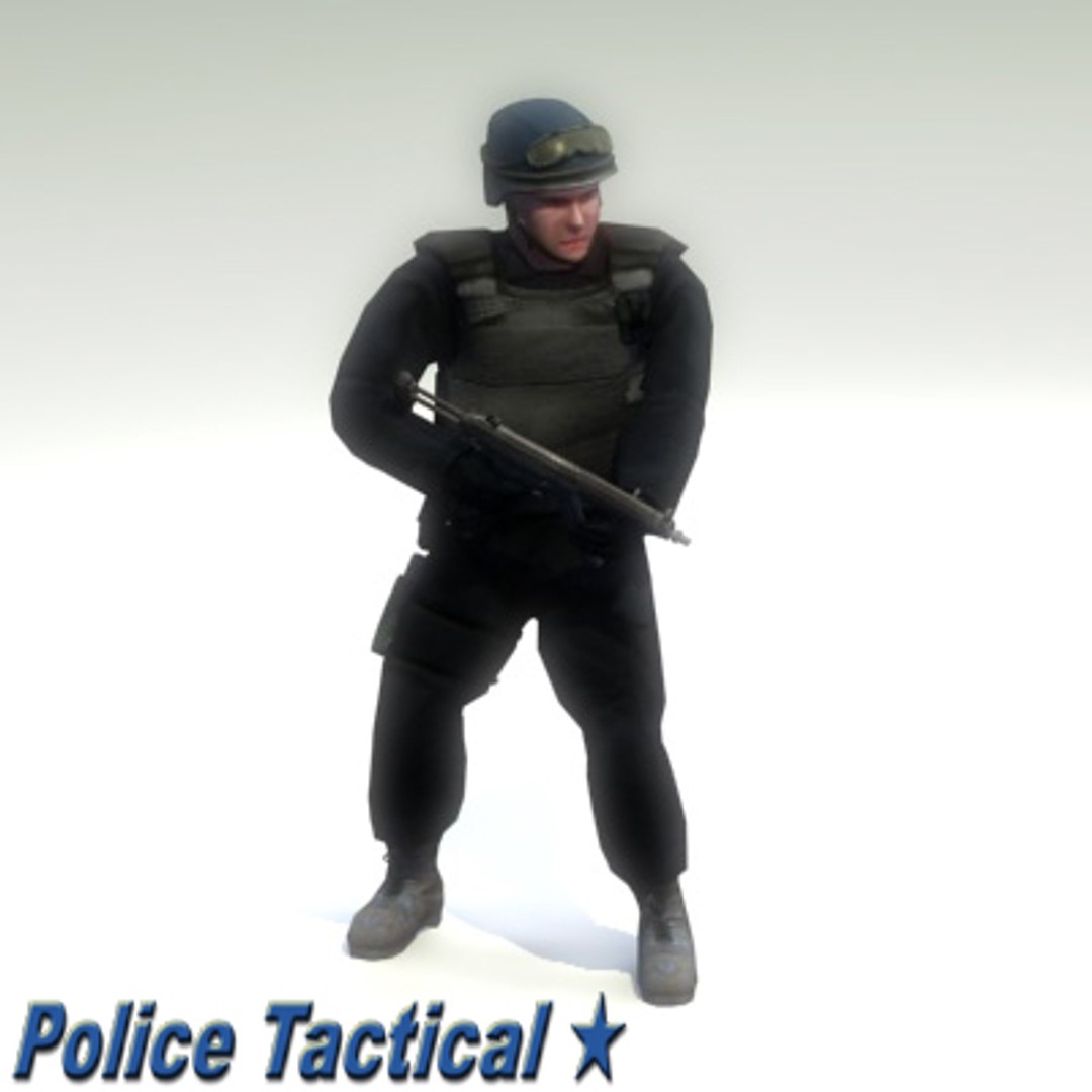 police swat team hummer 3d max