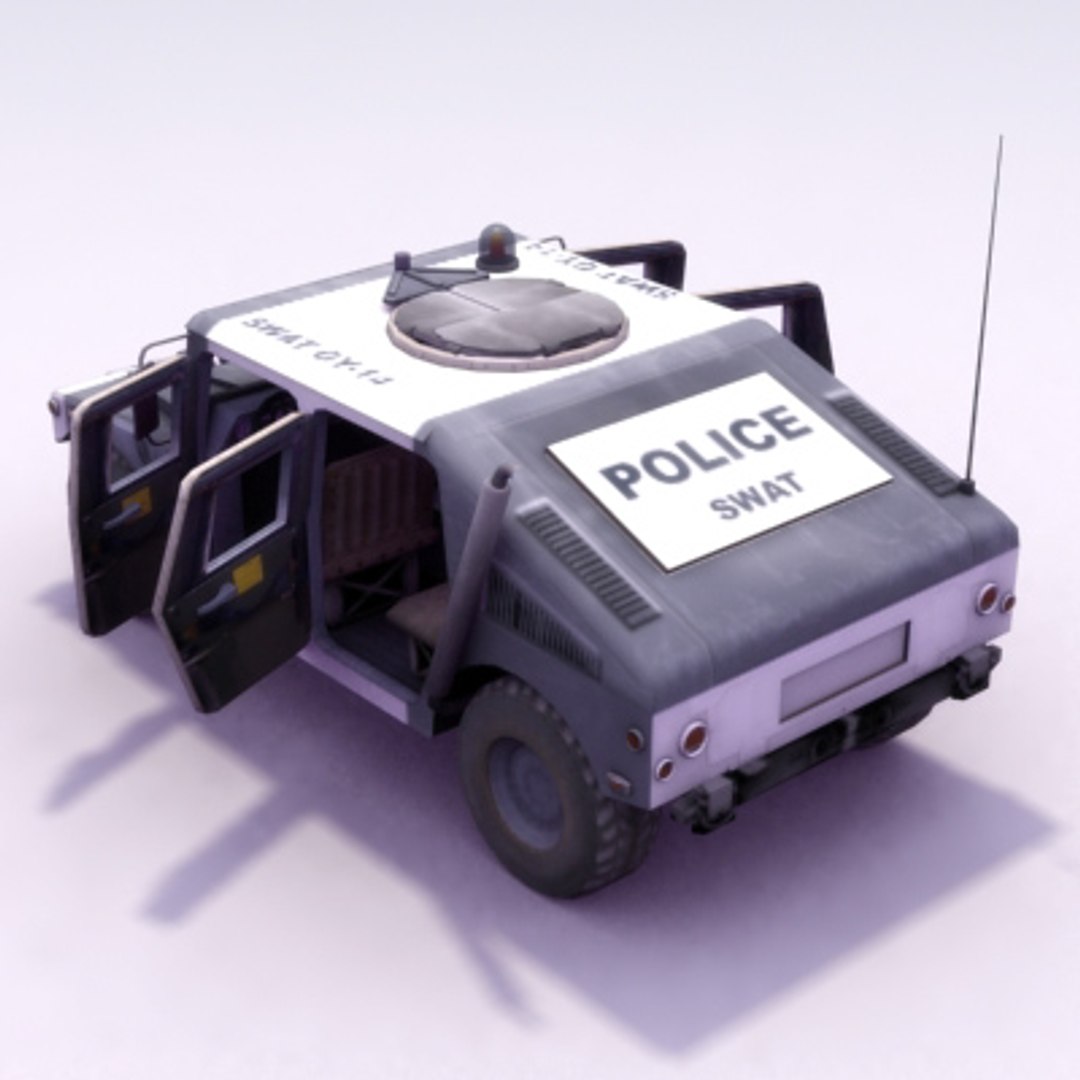 police swat team hummer 3d max