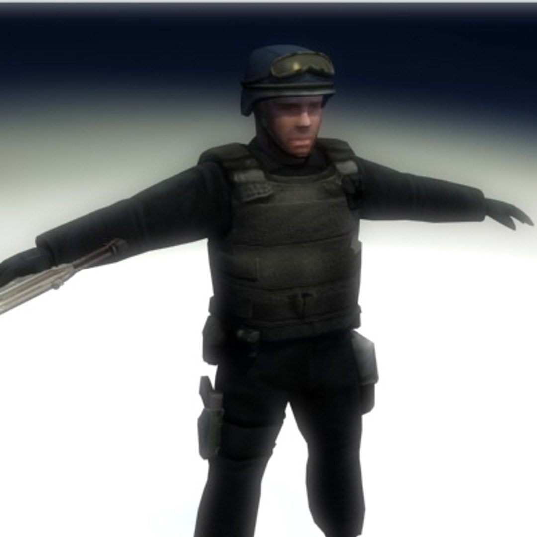 police swat team hummer 3d max