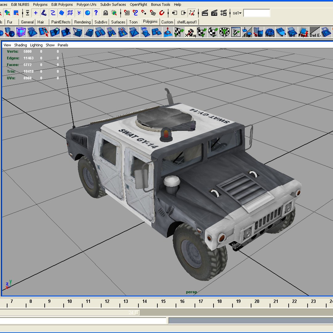 police swat team hummer 3d max