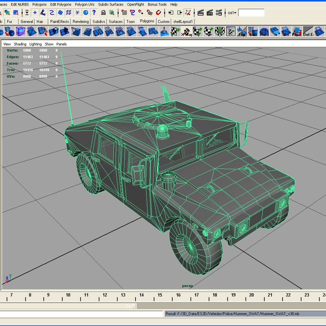 police swat team hummer 3d max