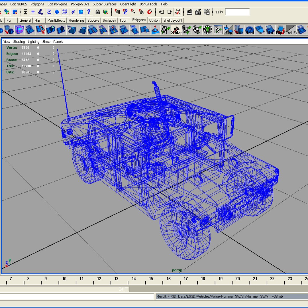 police swat team hummer 3d max