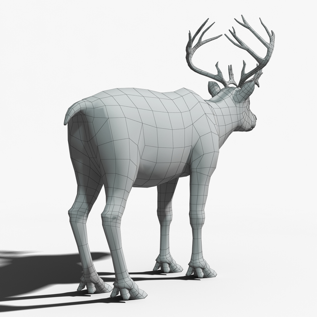 reindeer modeled 3d model