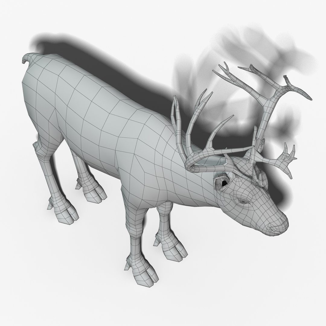 reindeer modeled 3d model