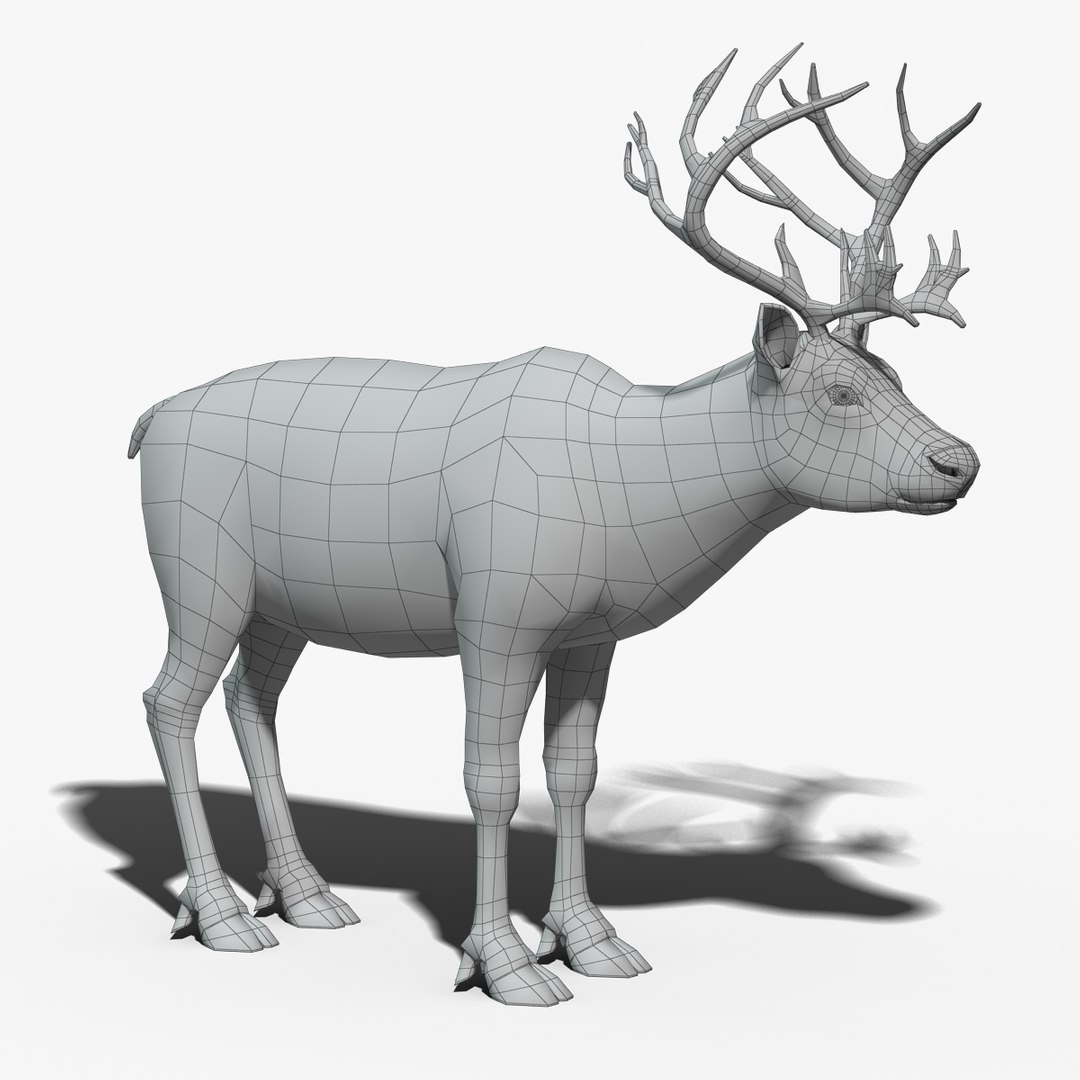 Reindeer Modeled 3d Model
