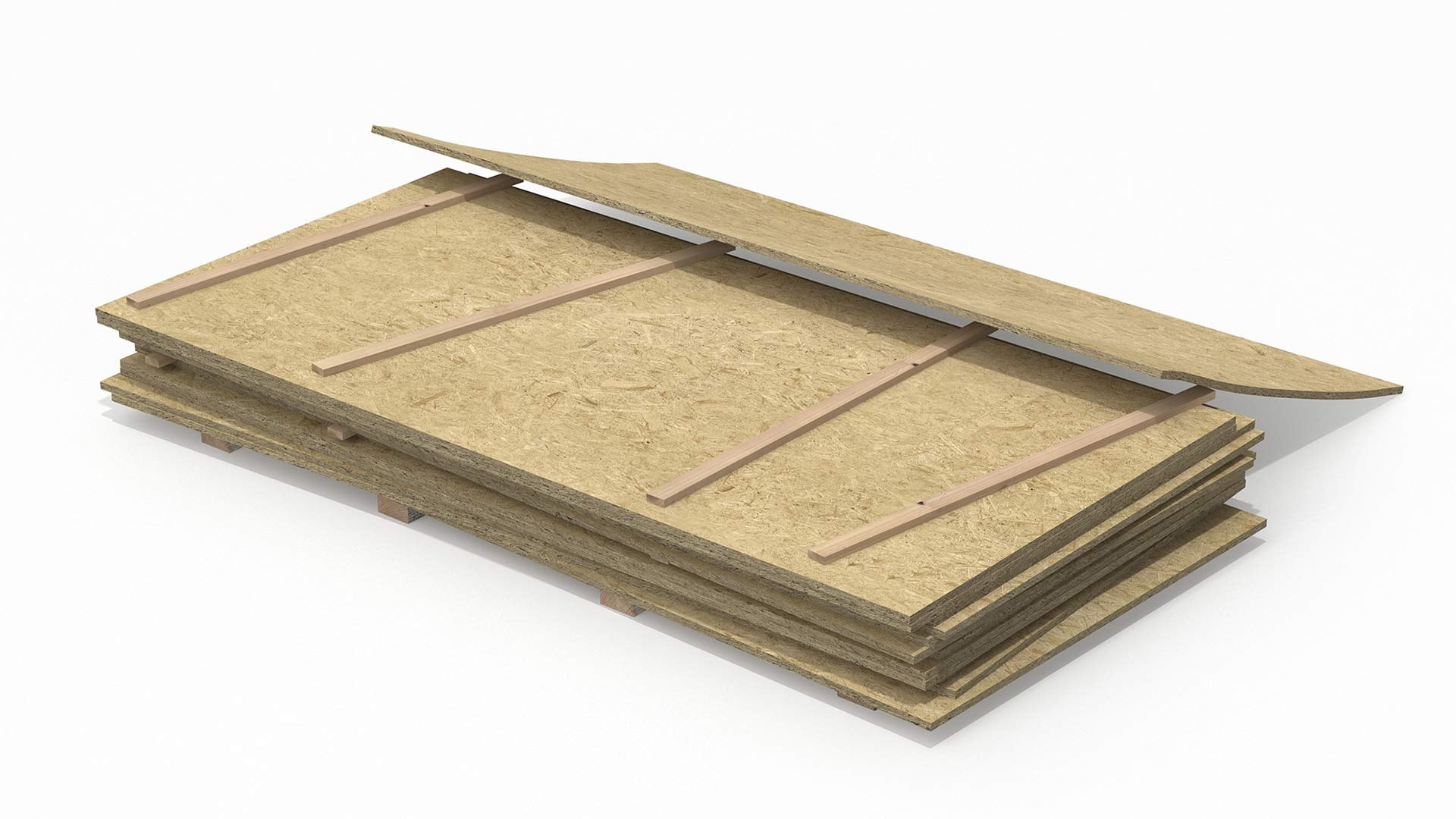 Stack Of Plywoods Chipboard PBR 2 3D Model - TurboSquid 2186543