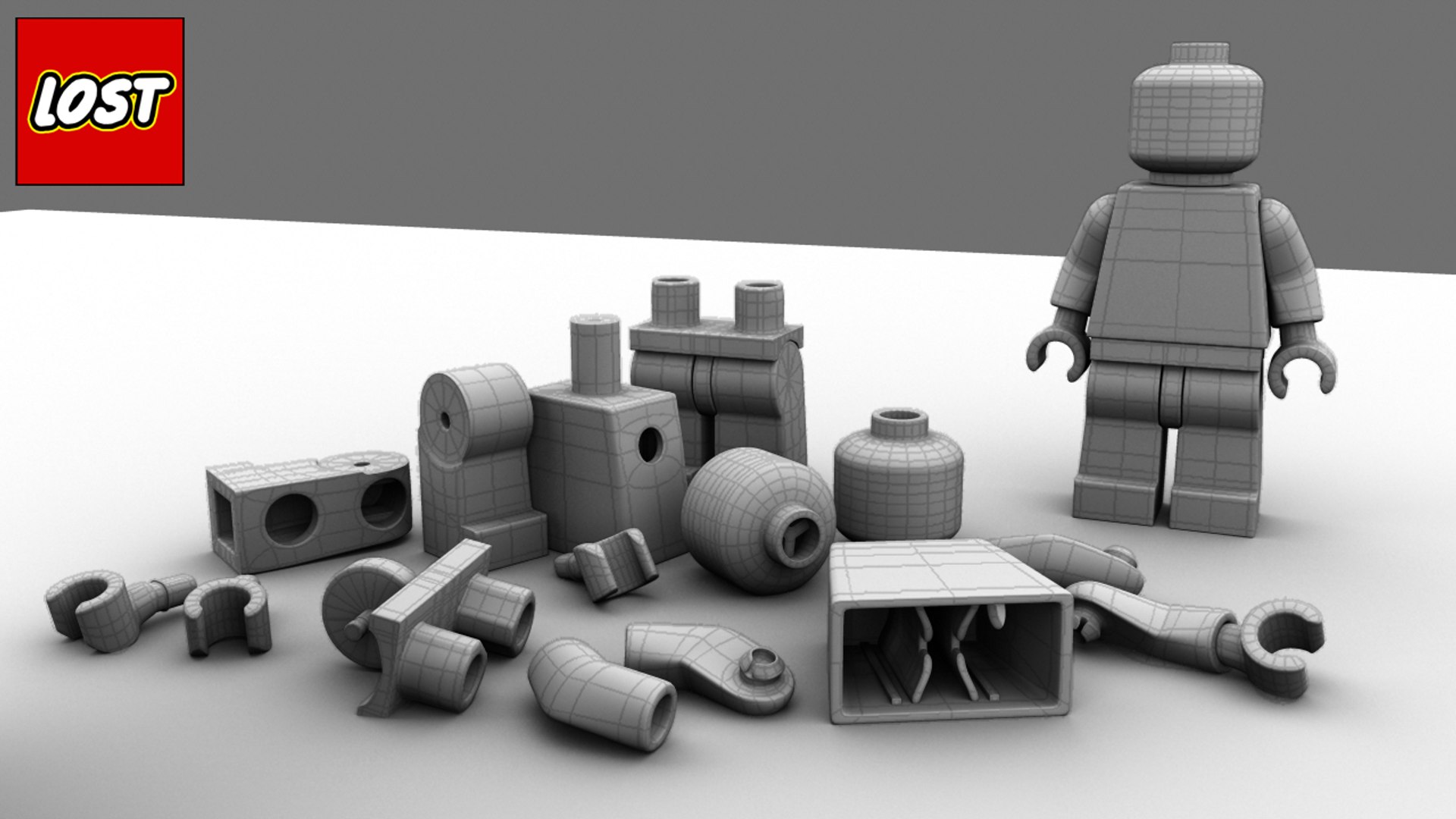 3d Model Lego Lost Character Pack