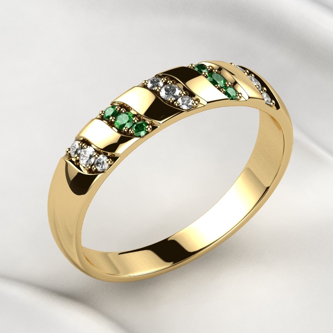 3D Wedding Gold Ring Model - TurboSquid 1777964