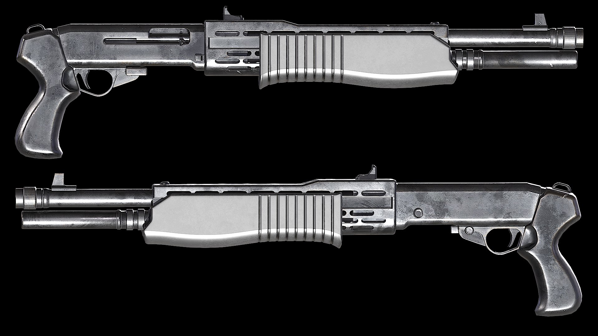 SPAS-12 PBR Low-poly 3D model - TurboSquid 1803505