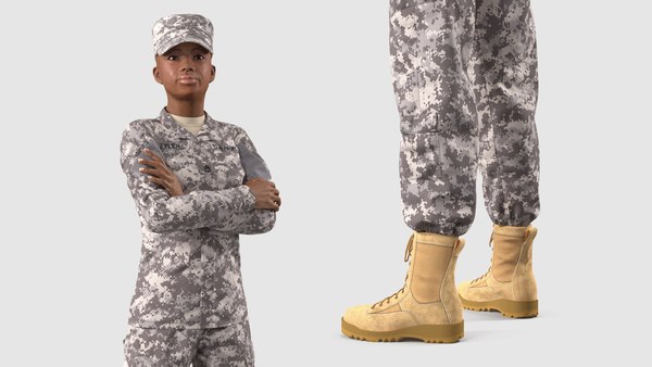 Black female soldier military model - TurboSquid 1694968