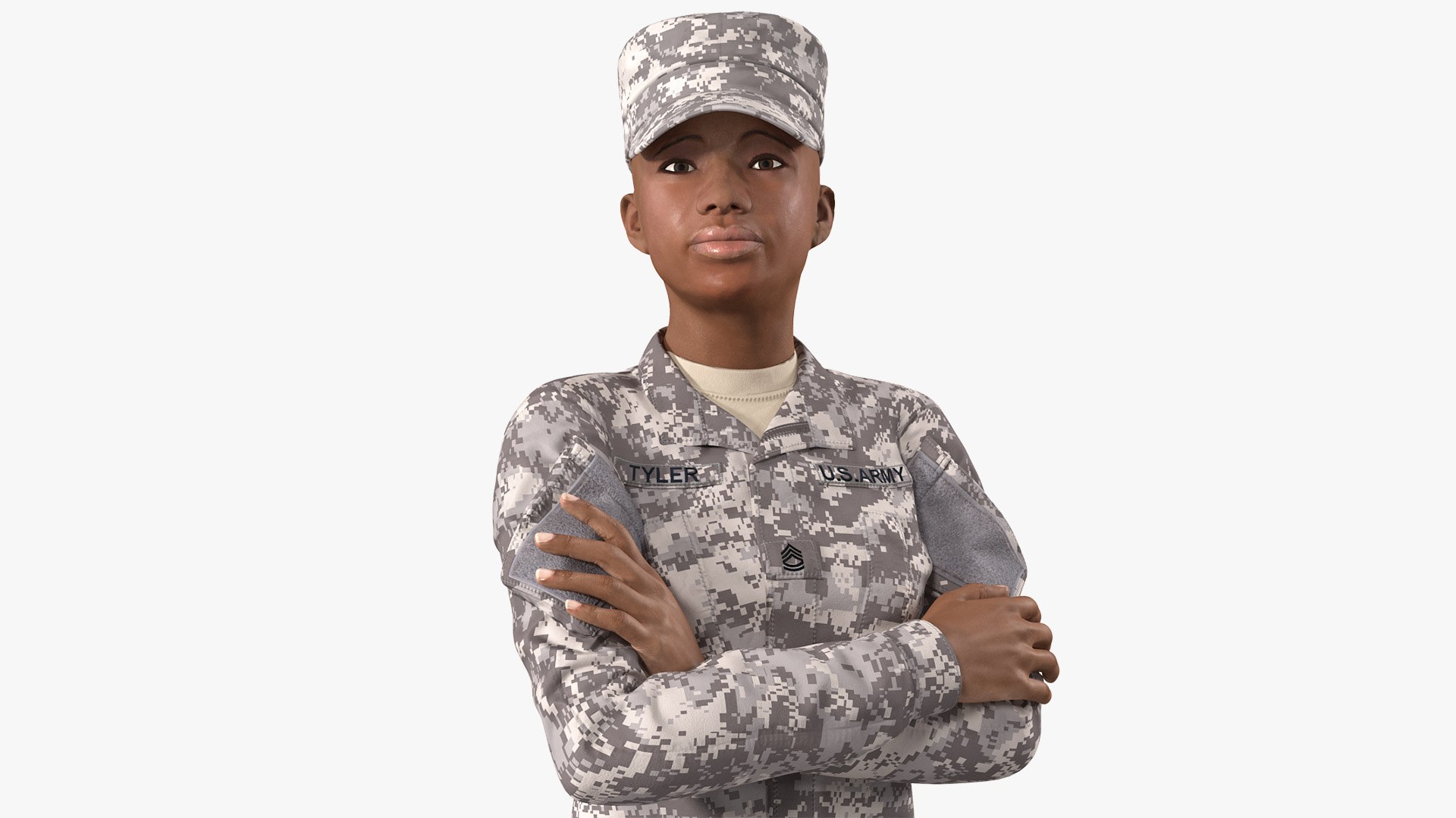 Black female soldier military model - TurboSquid 1694968
