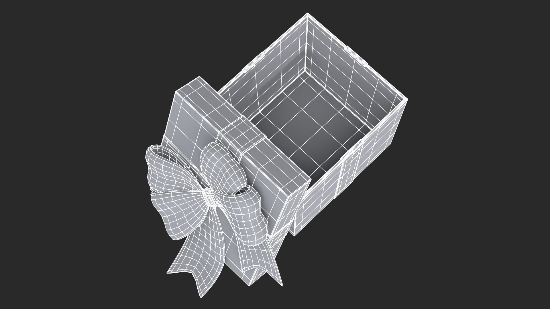 3D Model Gift Box Cube Open Blue - TurboSquid 2517833